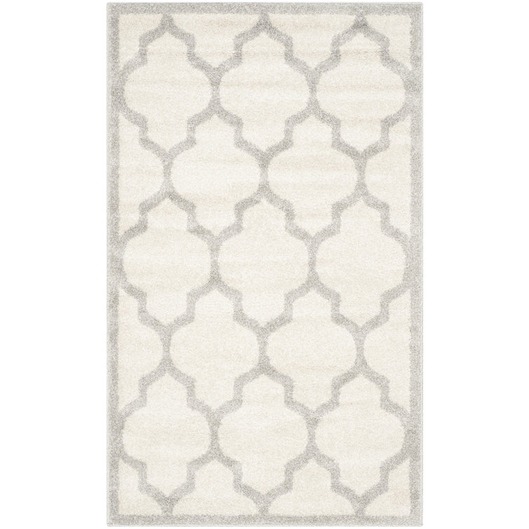 Lark Manor Ammundsen Geometric Beige/Light Gray Area Rug & Reviews | Wayfair